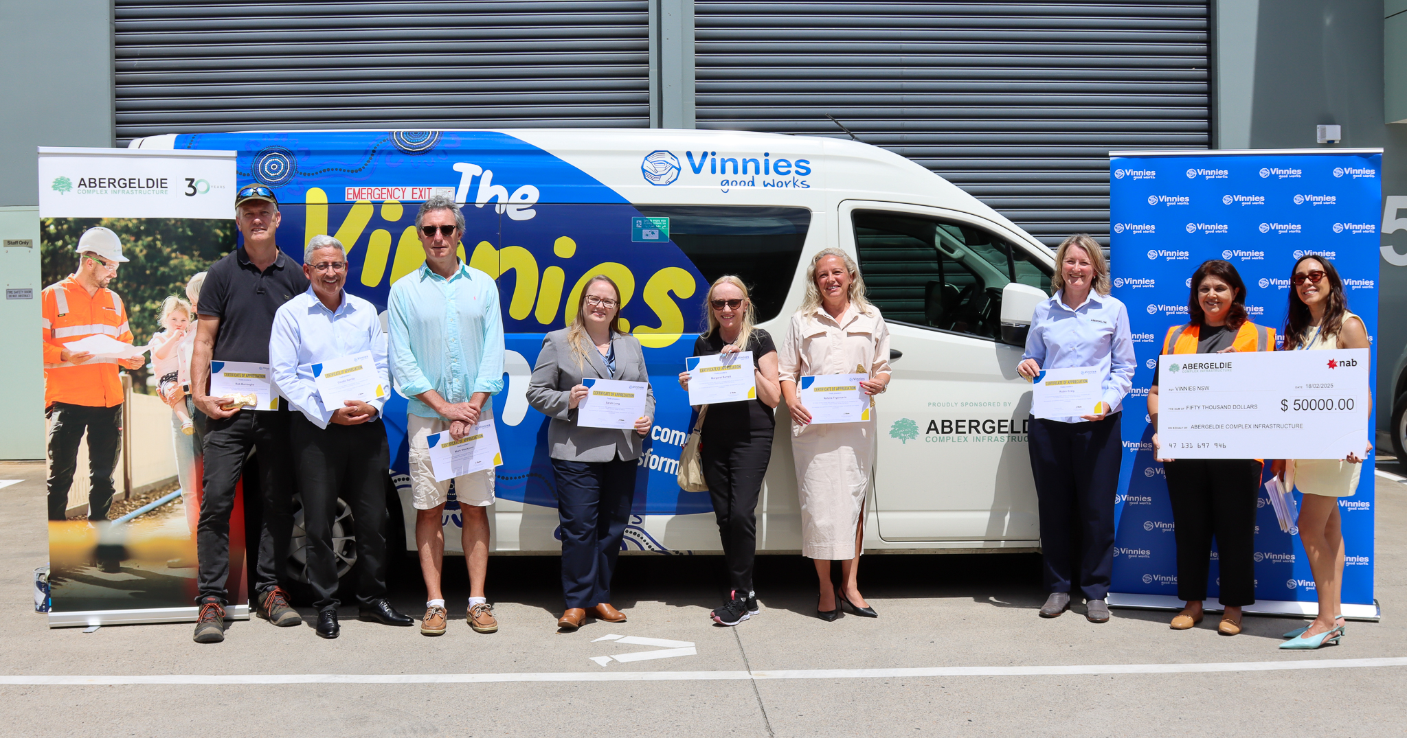 Abergeldie continues to support Vinnies NSW, signing a new five-year ...